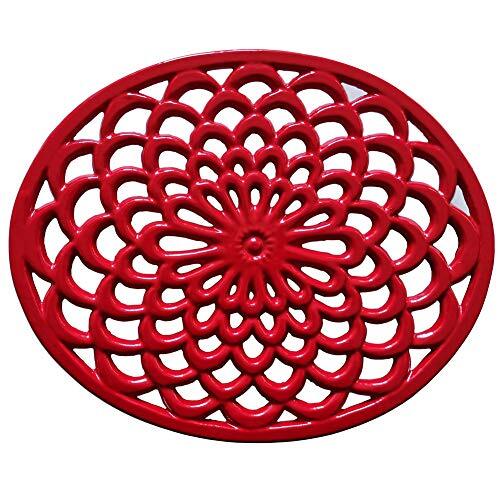 Oval Cast Iron Trivet Red Metal Trivet For Kitchen Dinning 748528757050 ...