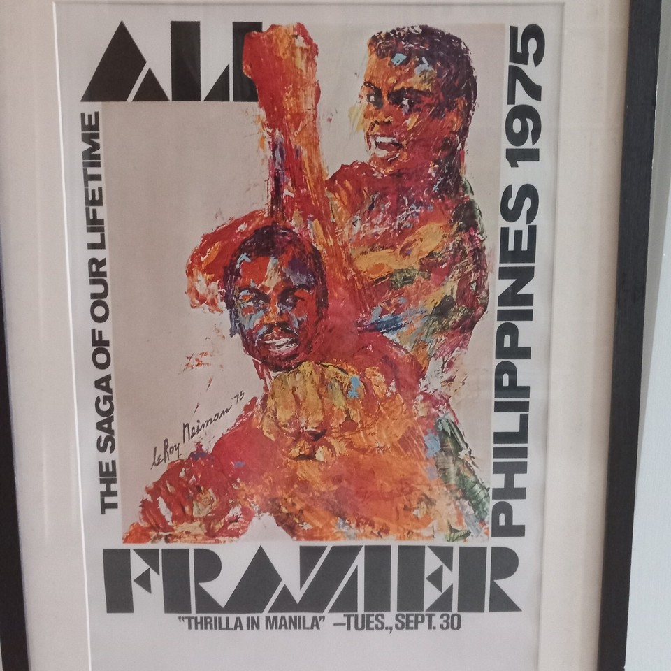 Original Boxing Poster Framed Muhammad Ali Joe Frazier Thrilla In ...