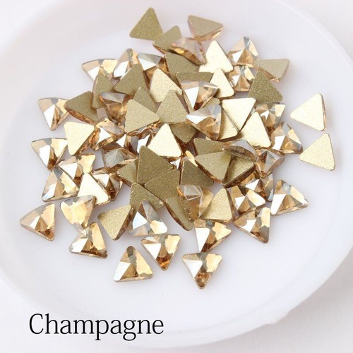 Small Triangle Bead Clear Nail Art Rhinestone 30/100Pcs Crystal Stone ...