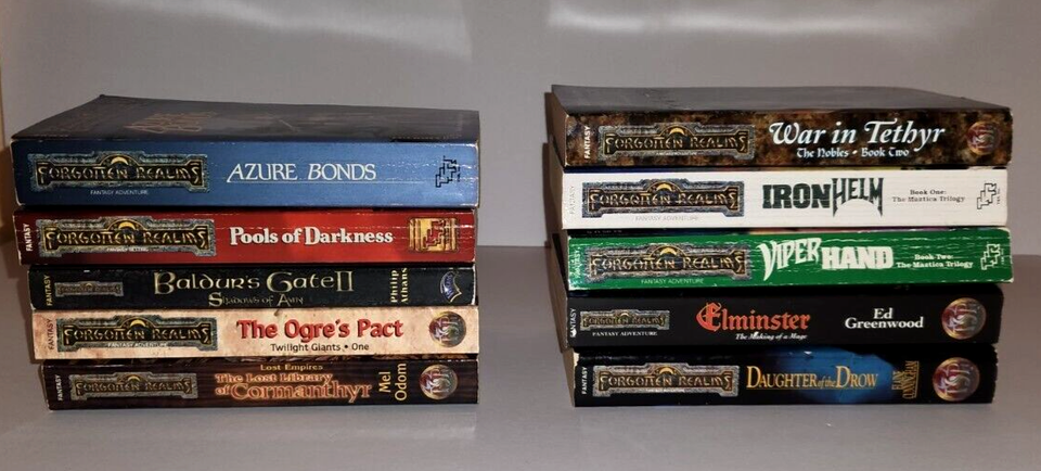 Forgotten Realms Large Lot Of 24 Books Fantasy Novels TSR AD&D Vintage ...