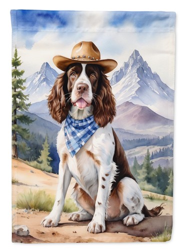 English Springer Spaniel Western Cowboy Welcome Flag Garden Size ...