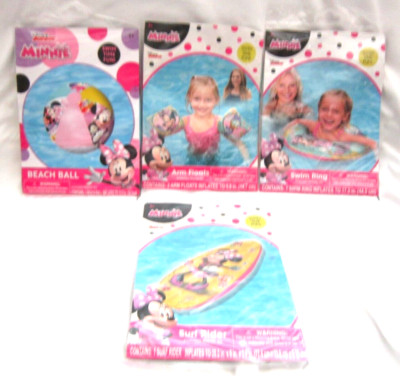 Minnie Mouse Clubhouse 20" Beach Ball,Swim Arm Bands,20" Swim Ring ...