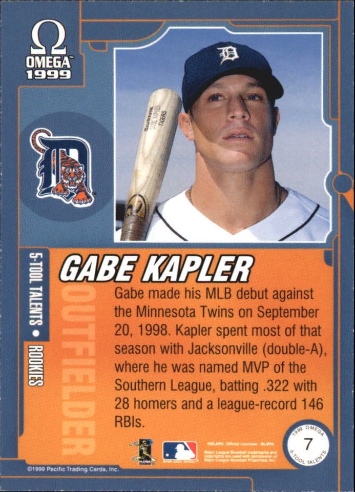 1999 Pacific Omega 5-Tool Talents #7 Gabe Kapler | eBay
