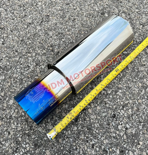 HKS HI-POWER UNIVERSAL SINGLE EXHAUST MUFFLER TITANIUM Inlet 2.5Outlet ...