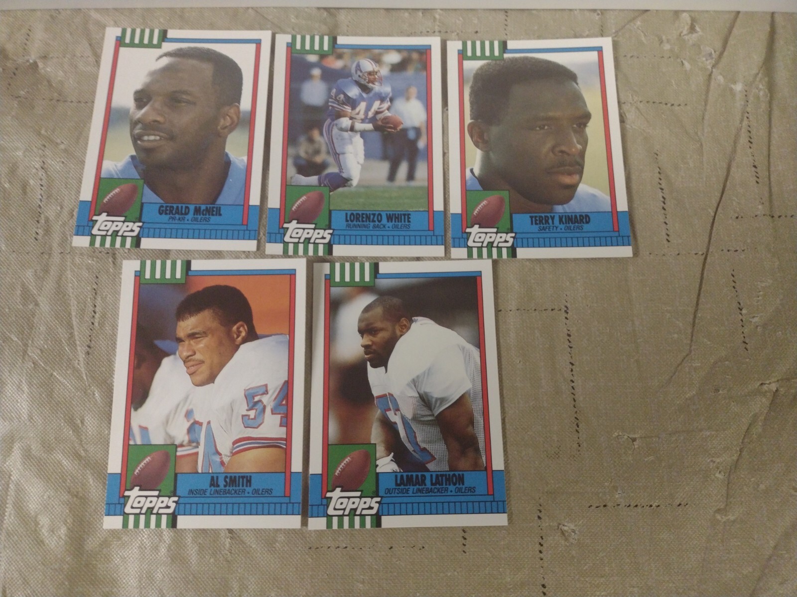 1990 Topps Traded Football Houston Oilers 5 Card Team Set | eBay
