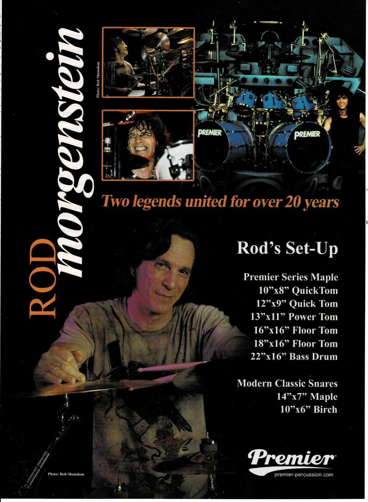 PREMIER DRUMS - Rod Morgenstein - 2007 Print Advertisement | eBay