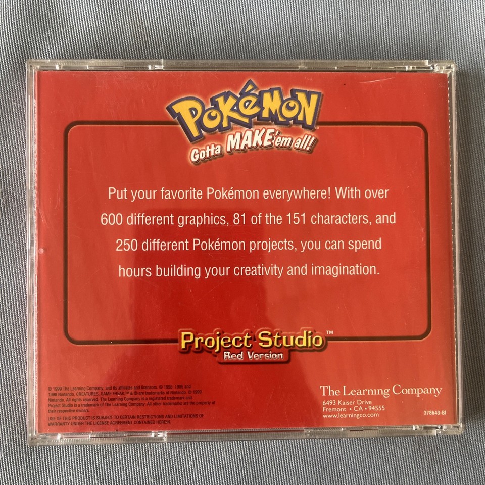 Pokémon Project Studio Red Version Gotta Make 'Em All! - CD-ROM | eBay
