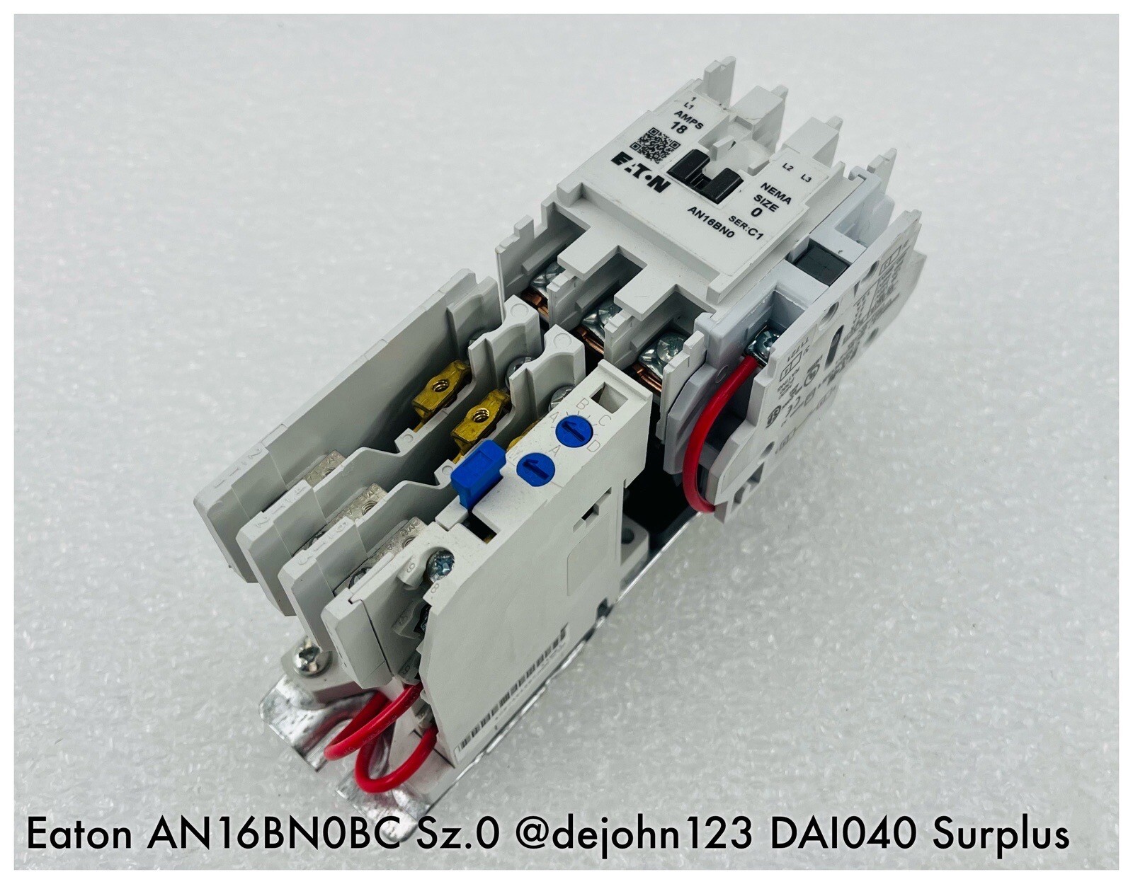 Eaton ~ AN16BN0BC Size 0 Starter 18A, 3P, 600V 220/240V 50/60Hz Coil | eBay