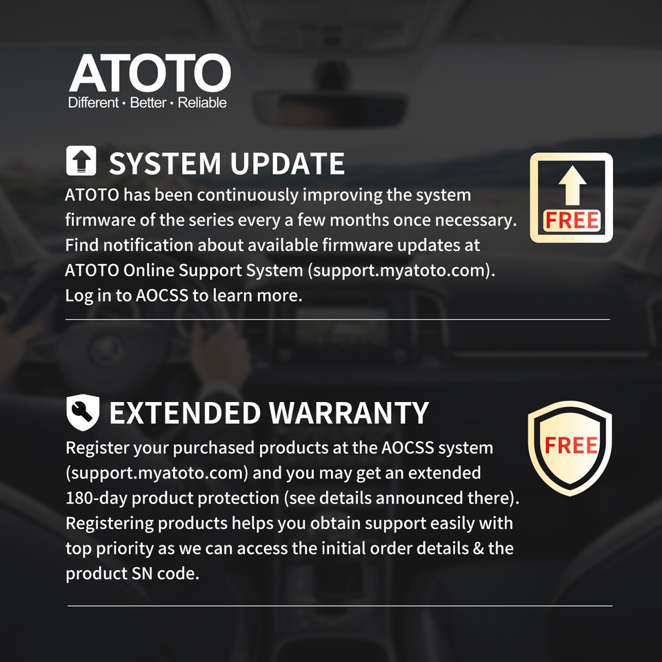 ATOTO 9IN A6 2DIN Car Stereo GPS Track Head Unit Wireless Android Auto ...