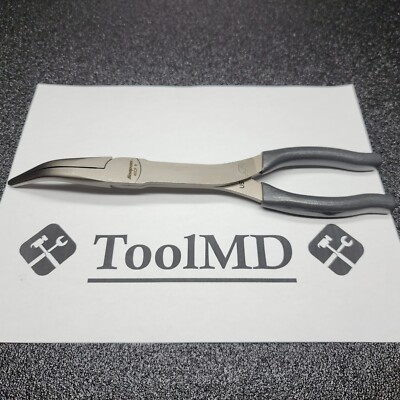 Snap-on Tools NEW DARK TITANIUM 11" Long-Neck 35° Bent Needle Nose ...