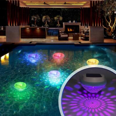 Solar Floating Pool Light LED RGB Projector Swimming Pool Atmosphere ...