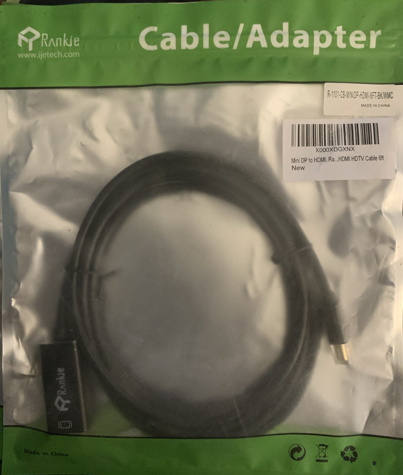 Mini Display Port DP To HDMI adapter female to male 6ft Cable 4k | eBay