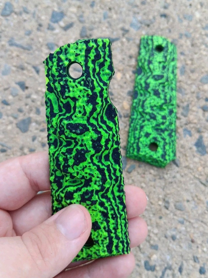 Full Size 1911 Grips Stippled Textured Multicolor Colt Kimber Grip Lime ...