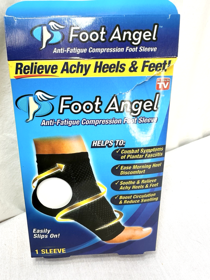 Foot Angel Anti-Fatigue Compression Foot Sleeve Sock Size S/M Slip On ...
