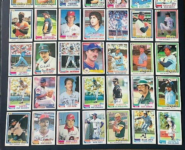 Vintage 1980's MLB TOPPS BASEBALL Card LOT OF 56 Cards EXACT CARDS IN ...