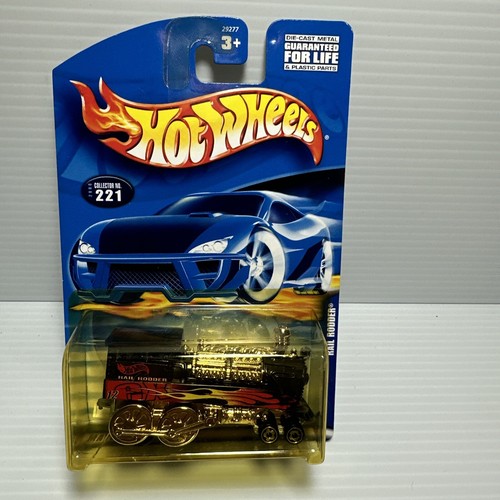 2000 Hot Wheels Collector #221 RAIL RODDER Black w/Gold Engine/Drivers ...
