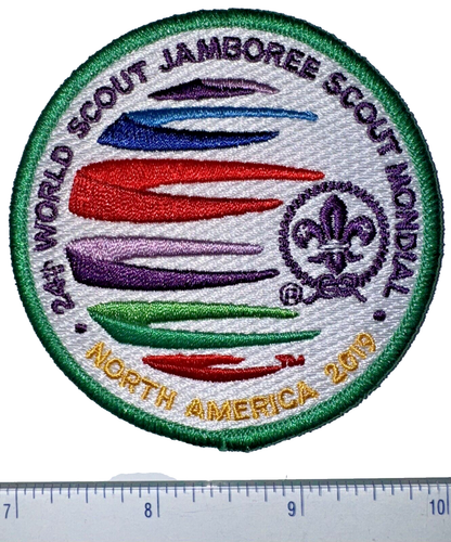 2019 Official Green Visitor On-Site Round Badge Patch 24th World Scout ...