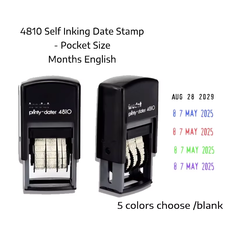 Date Stamp DIY Handle Account Date Stamps Mini Dater 4810 Universal Adjustable D | eBay Australia