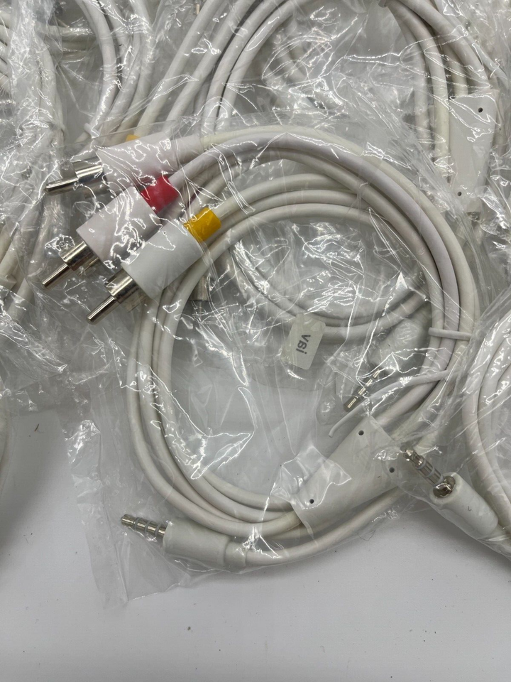 Lot of 38 6ft 3.5mm TRRS Male to 3 RCA Male Plug AV Video Cable - White ...