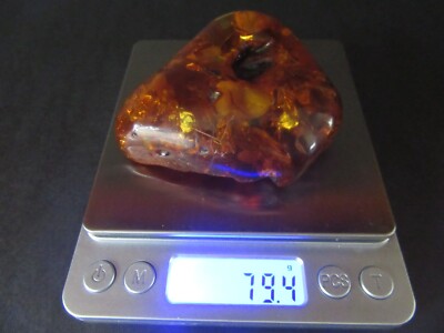 NATURES ANTIQUE: LARGE AMBER STONE ROCK with BLOSSOMS, 79.4 g | eBay