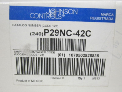 JOHNSON CONTROLS P29NC-42C LOW Pressure CUTOUT Control | eBay