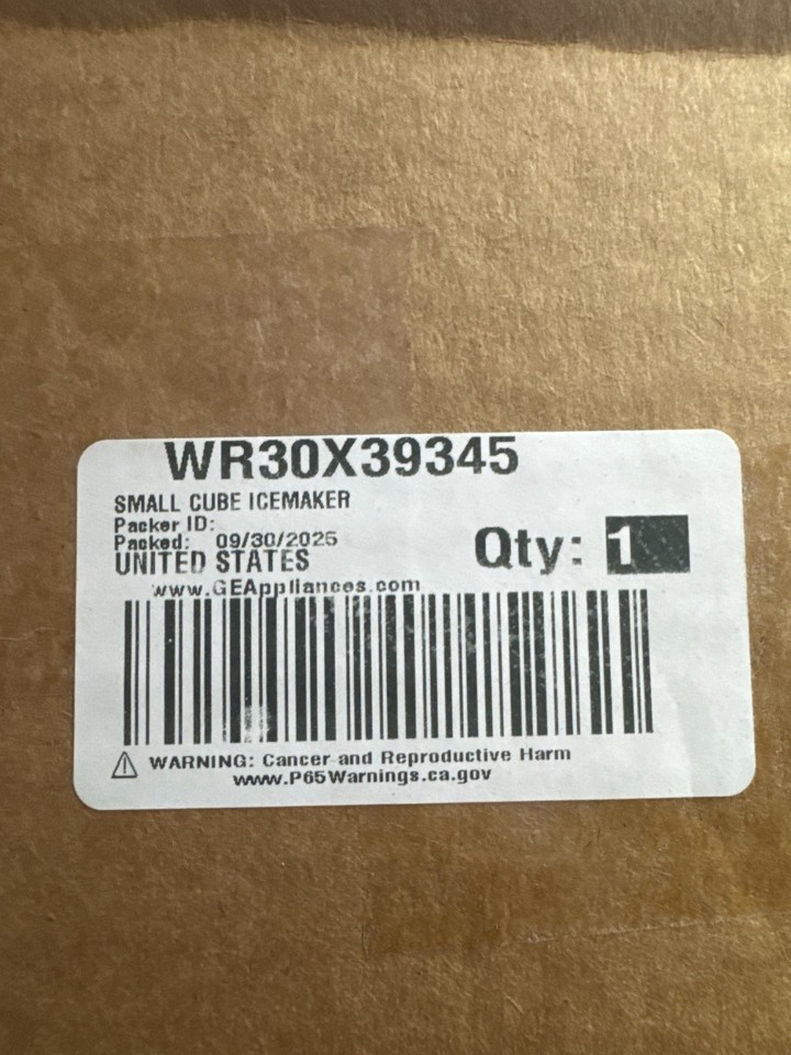 GE Refrigerator Ice Maker Assembly WR30X39345 – OEM – New (Factory ...