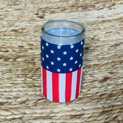 Templar Candle by Eternalux | American Flag Unscented 4 inch Glass ...
