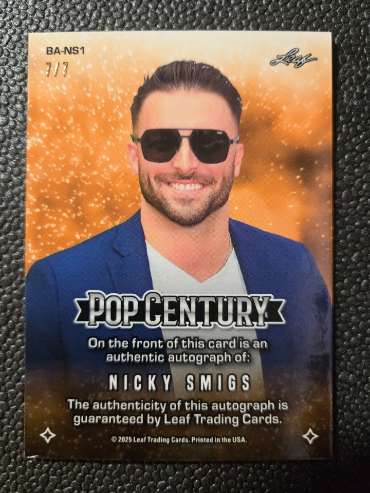 2025 Leaf Metal Pop Century * NICKY SMIGS BLUE SHIMMER AUTOGRAPH AUTO ...