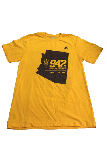 Adidas NCAA Arizona State '942 Crew' S/S Tee Gold/Maroon Arizona Gold ...