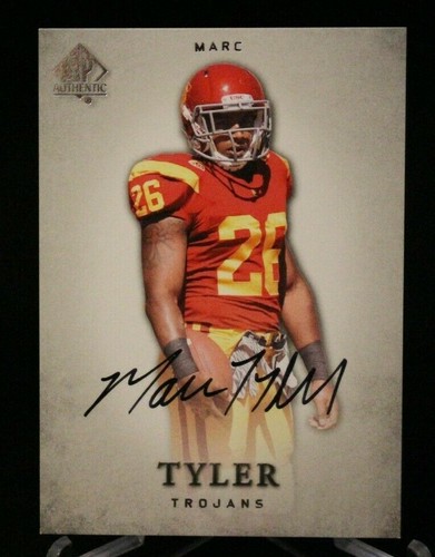 2012 SP Authentic On Card Auto #66 Rookie Marc Tyler USC Trojans | eBay