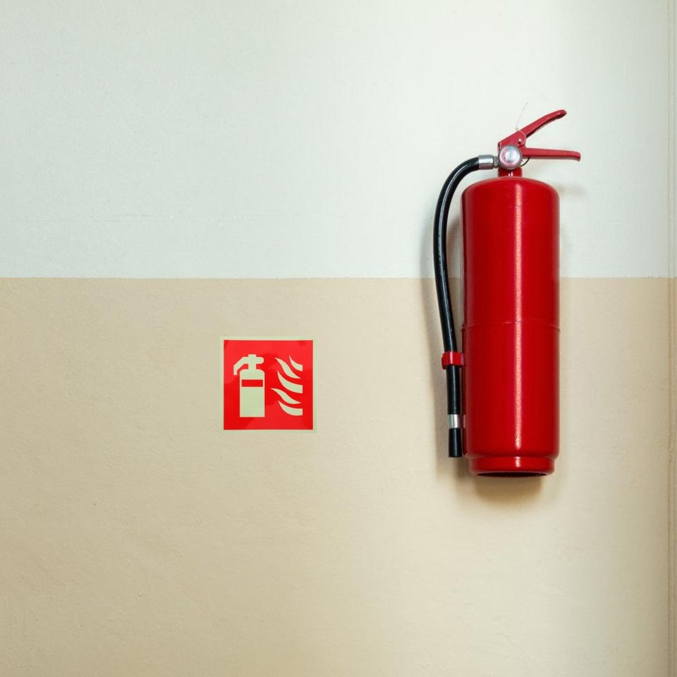4 Pcs Fire Extinguisher Sign for Retail Store Self Adhesive Label | eBay UK