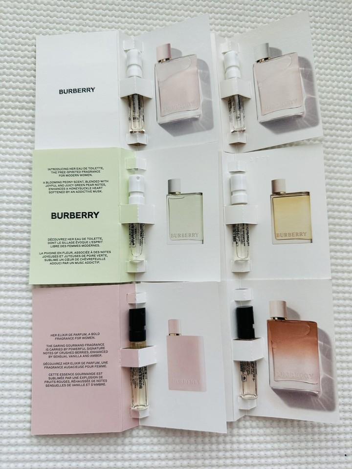 Burberry Her Perfume Collection Sample Size 6pcs (Her Blossom, Intense ...