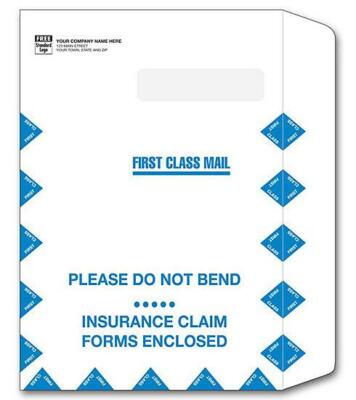 500 Large Claim Form Envelope Imprinted / Nebs Deluxe No. 787 / Size: 9 ...