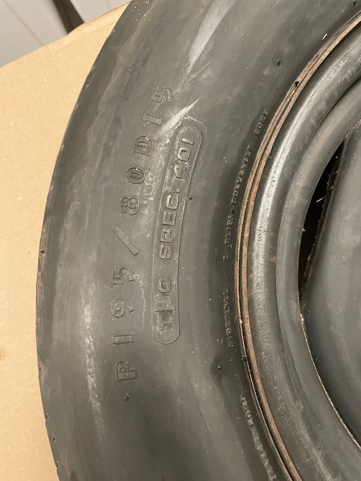 1978-82 C3 Corvette Original OEM 15 " P195/80D15 Spare Tire and Wheel ...