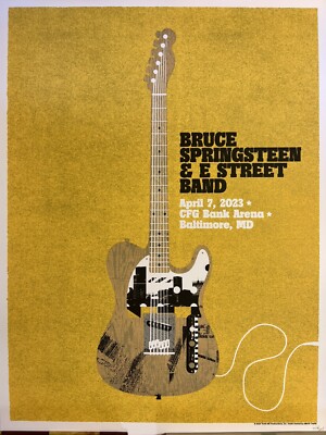BRUCE SPRINGSTEEN VERY RARE CONCERT POSTER BALTIMORE MD 2023 #447/450 ...