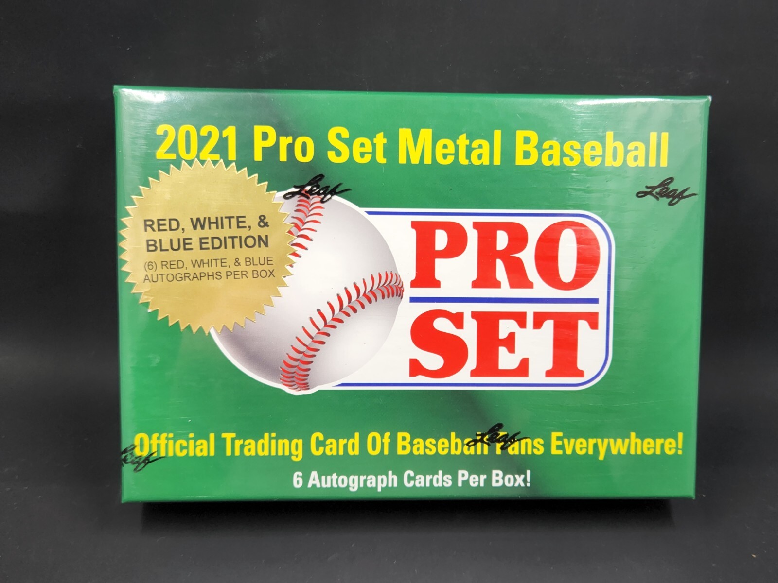 2021 Leaf Pro Set Metal Baseball Factory Sealed Box Red White & Blue ...