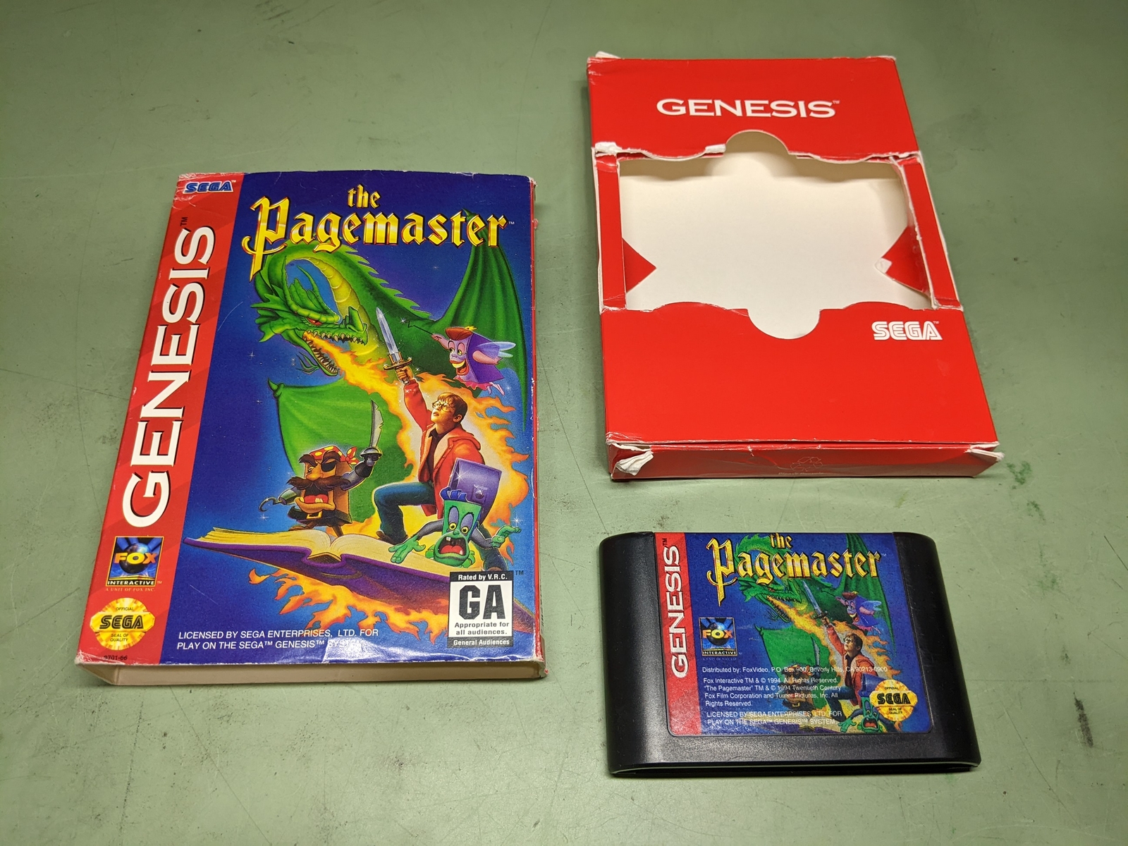 Pagemaster Sega Genesis Complete in Box cardboard box 86162701672 | eBay
