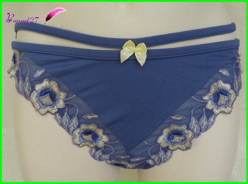 Slip ou String Marque MIRIALE Bleu fleur Jaune Pensée Plusieurs taille ...