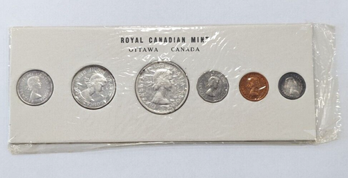 1960 Canada 6-Coin Mint Proof-Like Coin Set Canadian 80% Silver OGP ...