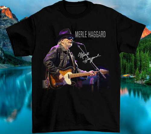 Merle Haggard Signature Cotton T- Shirt Unisex All Size S to 5XL | eBay