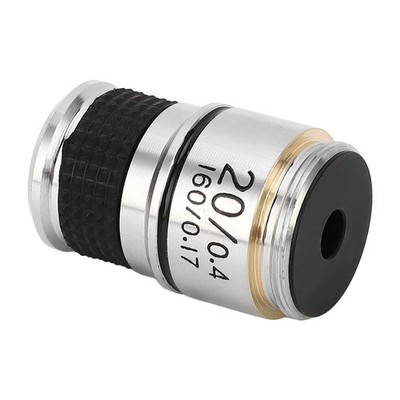 Microscope Objective Lens 20X Brass Chrome Plated Interface Microscope ...