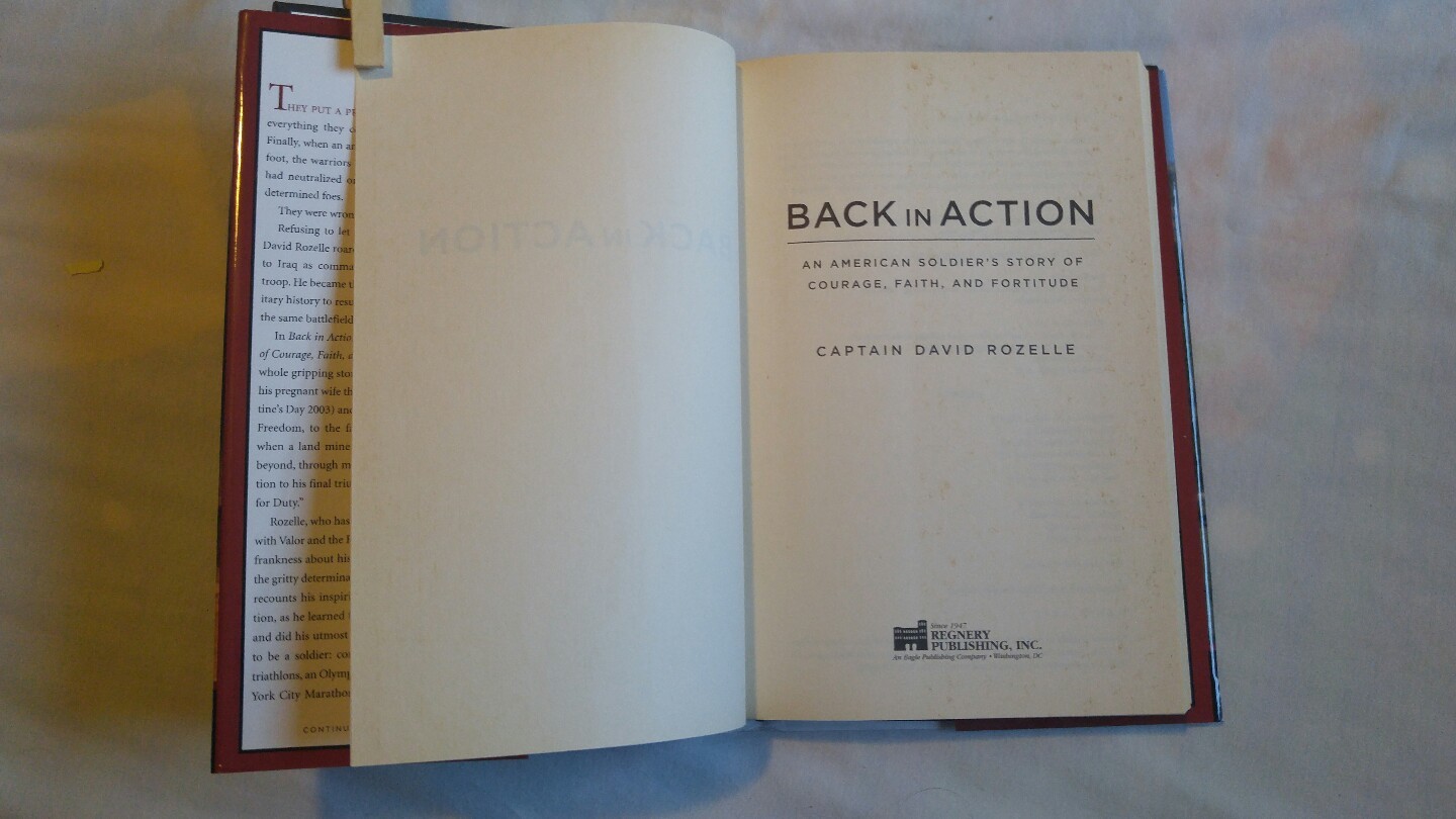 Back in Action by Cpt David Rozelle, US Army, Iraq | eBay