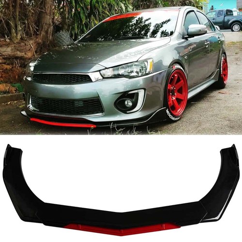 For Mitsubishi Lancer EVO Front Bumper Lip Spoiler Splitter Body Kit ...