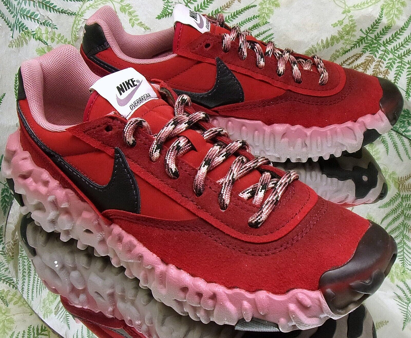 NIKE OVERBREAK SP RED TEXTILE SNEAKERS RUNNING WALKIN… - Gem