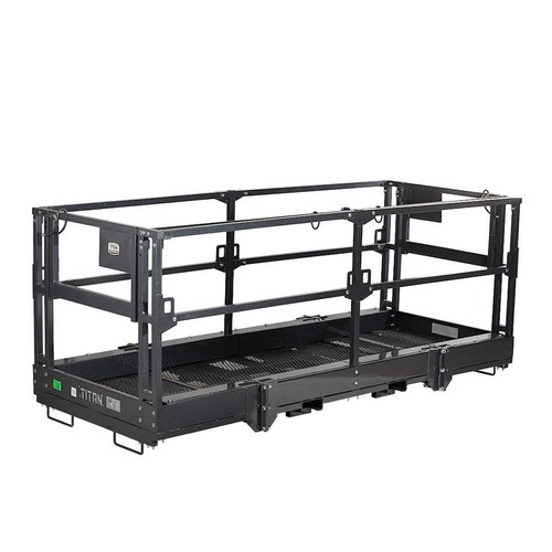 Titan Attachments 4' x 9' 8" Mesh Telehandler Work Platform, Safety Man ...