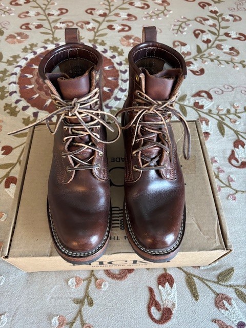 Nicks Handmade Boots Robert 55 Last Size 8.5C Brown Horween Chromexcel ...