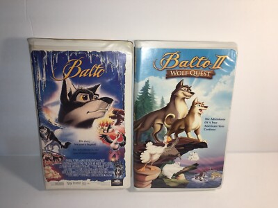 BALTO & BALTO II WOLF QUEST VHS CLAMSHELL Kevin Bacon Fonda Phil ...