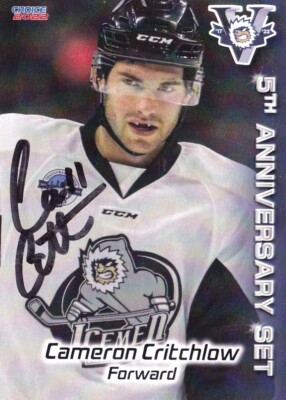 CAMERON CRITCHLOW, MANCHESTER STORM/ICEMEN, RARE AUTO'D/SIGNED 21/22 ...