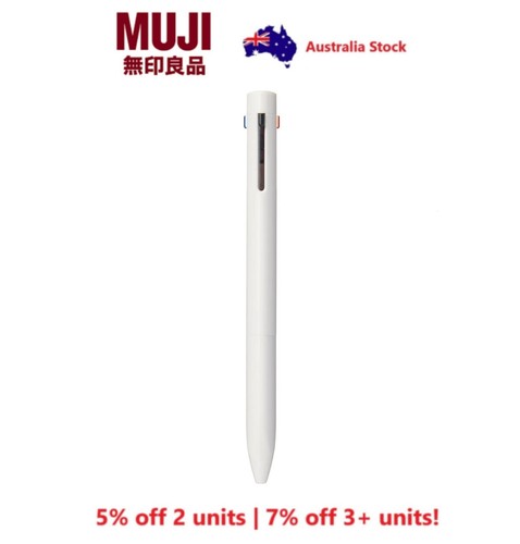 MUJI 3 colour ballpoint pen Tri Grip 3-in-1 multi pen 0.7 mm Black/Blue ...