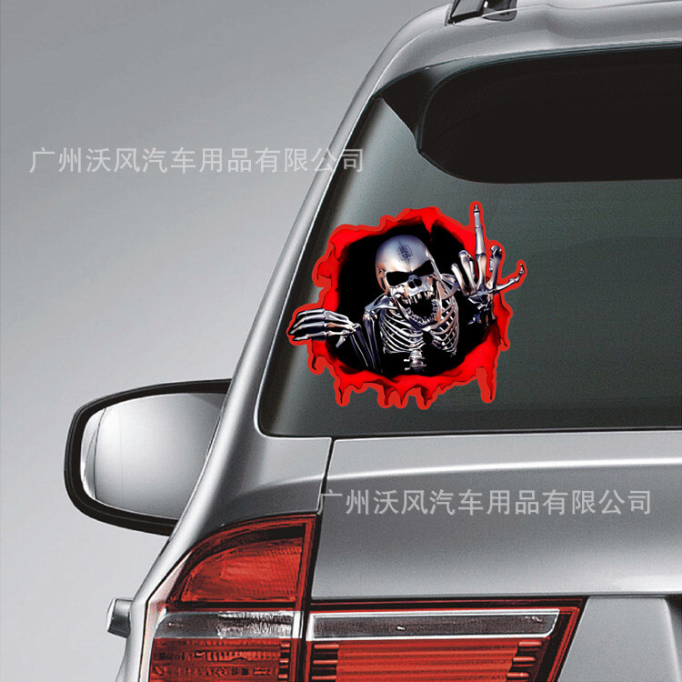 Skeleton Skull Car SUV Truck Auto Laptop Door Window Bumper Sticker ...